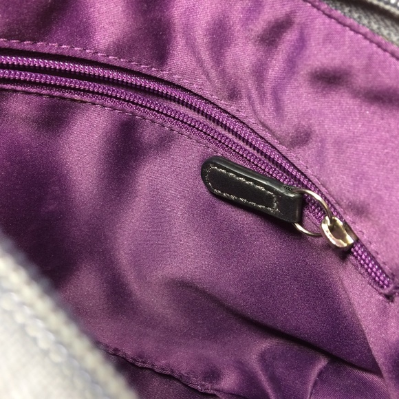 Coach | Bags | Coach Shoulder Mini Bag Blue Satin Purse Emblem | Poshmark